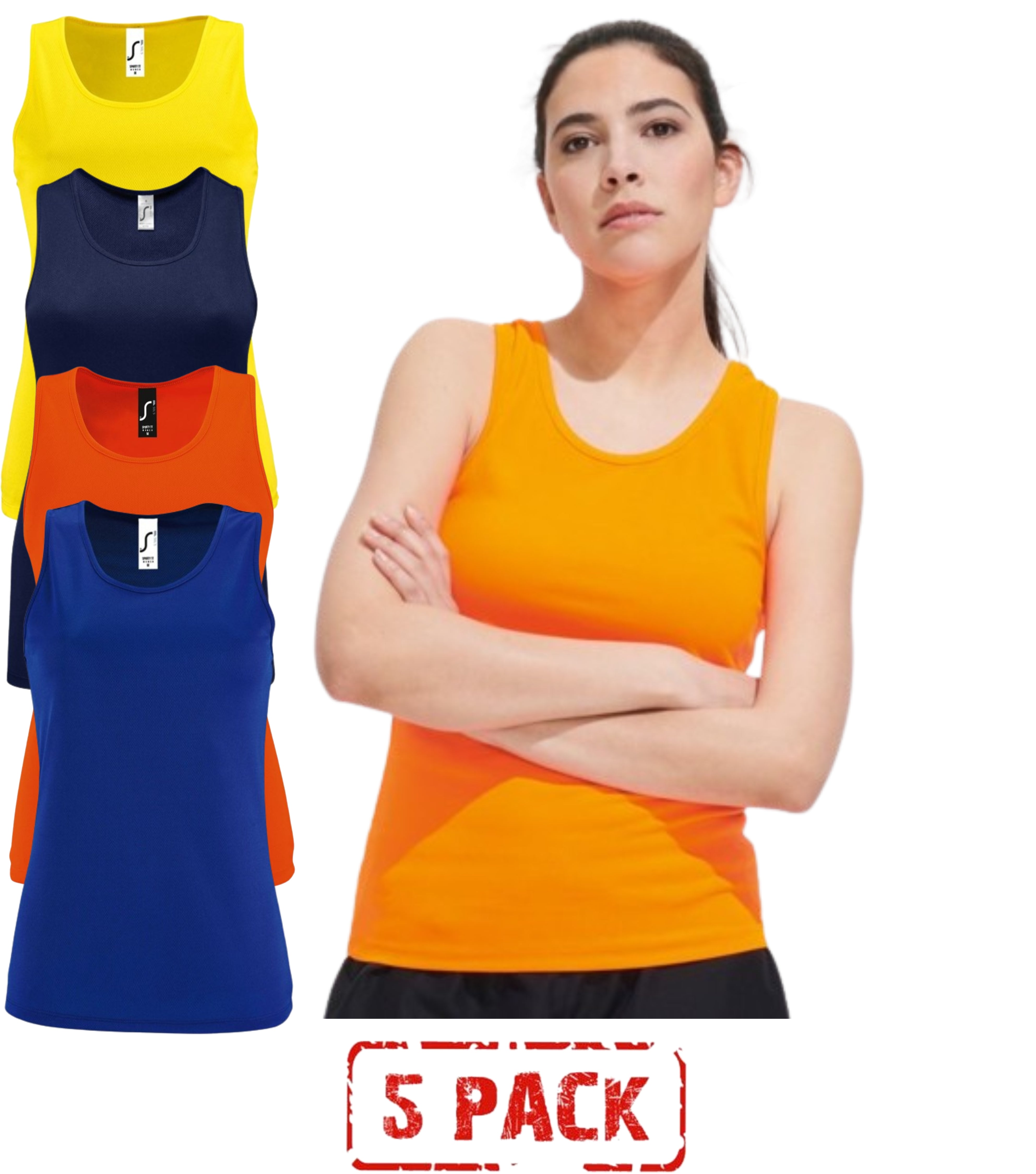 Ženske SOL'S Majice Brez Rokava Sporty 5-Pack | oblekanadom